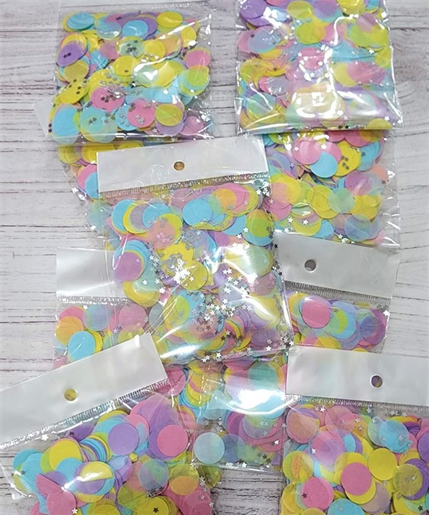 Pack CONFETTI MAGICO Combinado. Varios Colores. - Cotillón Party Expres