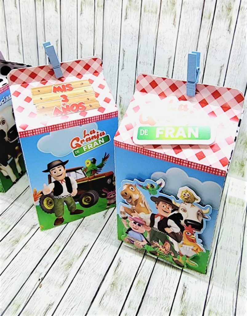 Caja MILK 3D Personalizada - Cotillón Party Expres