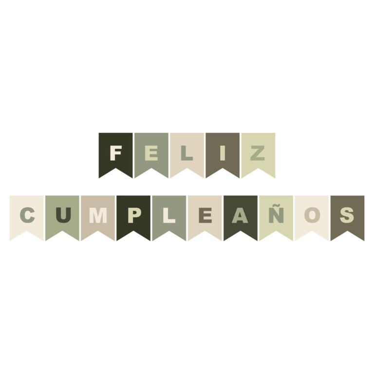 Banderin Feliz Cumpleaños Paleta Combinada Verde - Cotillón Party Expres