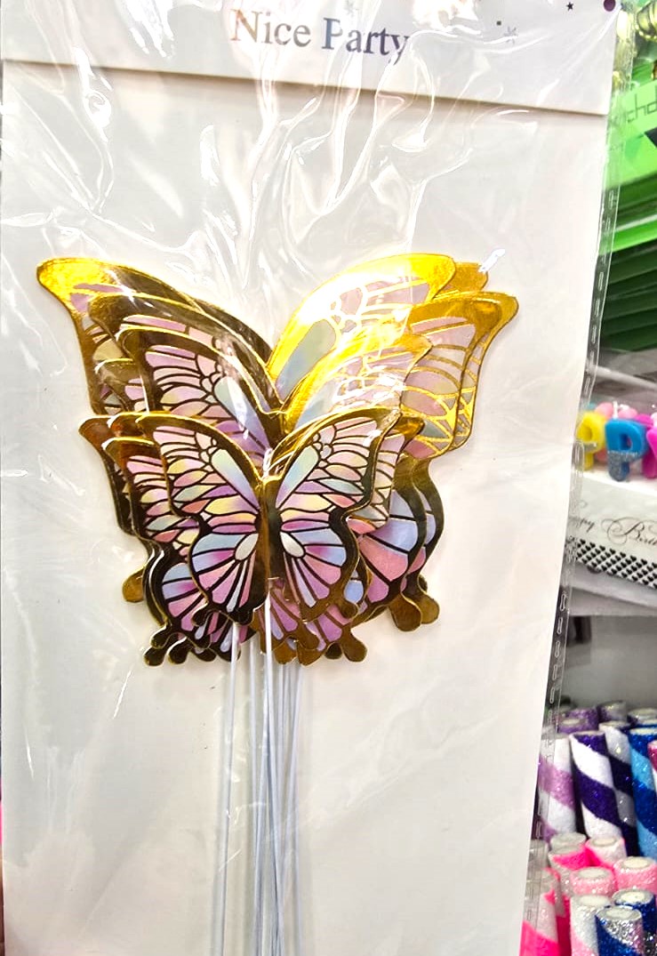 Cake Topper MARIPOSAS x 10 Unidades Variada de Medidas. Varios Colores ...