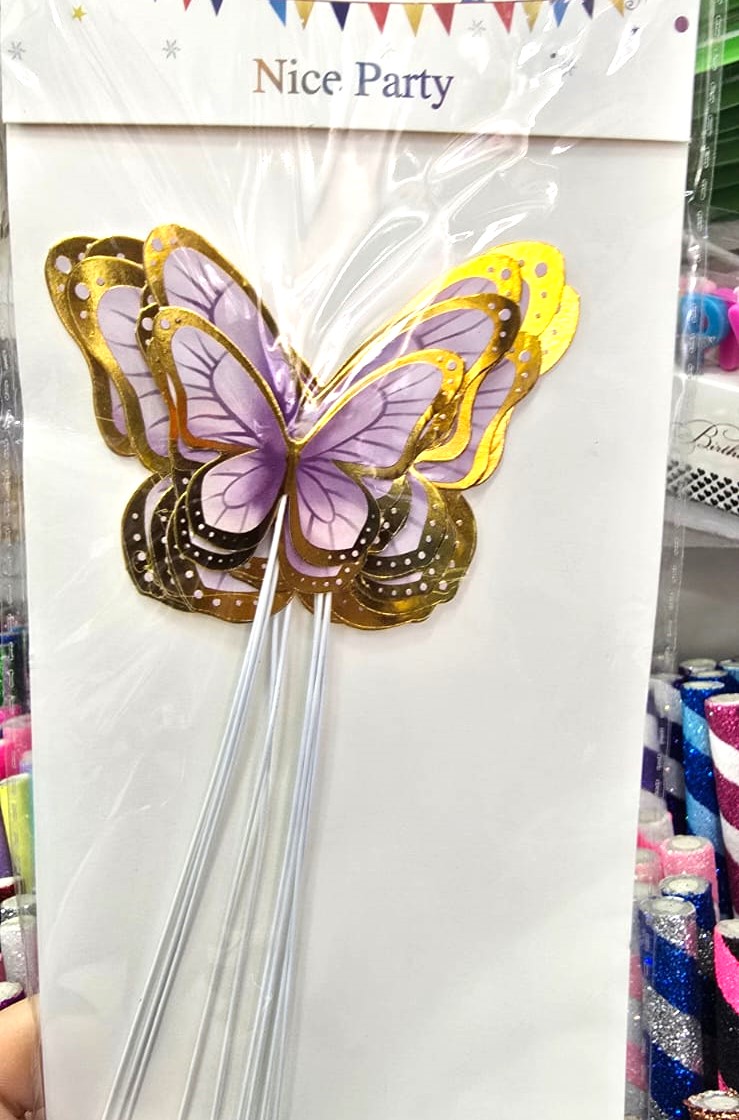 Cake Topper MARIPOSAS x 10 Unidades Variada de Medidas. Varios Colores ...